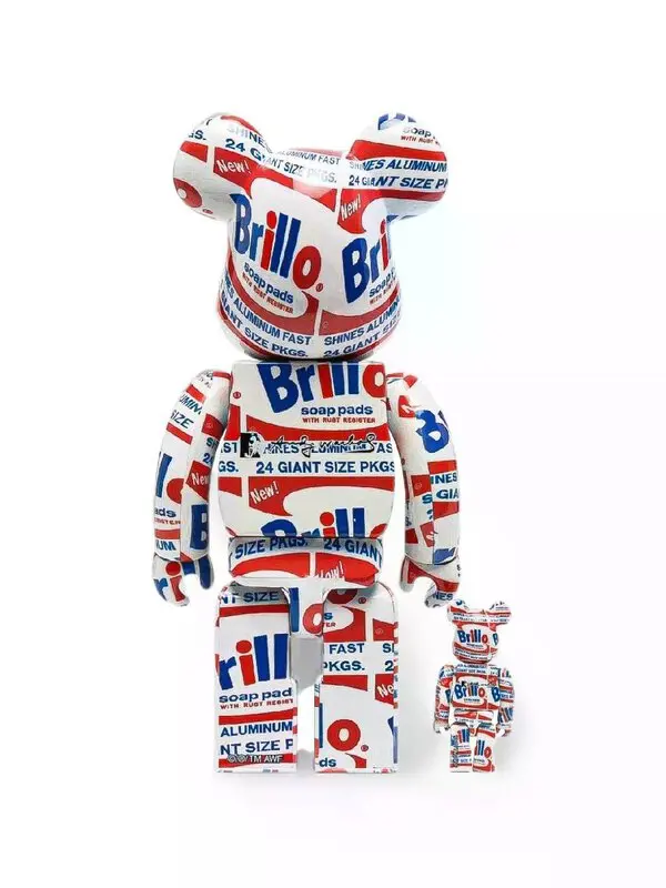 MEDICOM TOY X Andy Warhol Brillo Bearbrick Figurine Set
