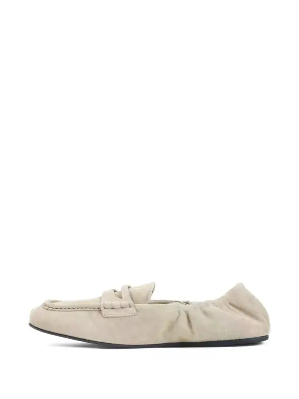 Miu Miu Beige Suede Loafers