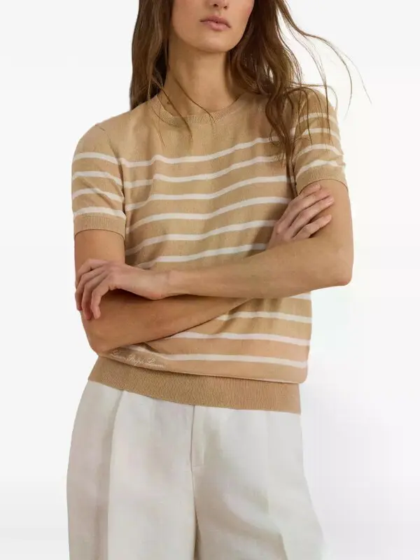 Ralph Lauren Striped Short-sleeve Sweater