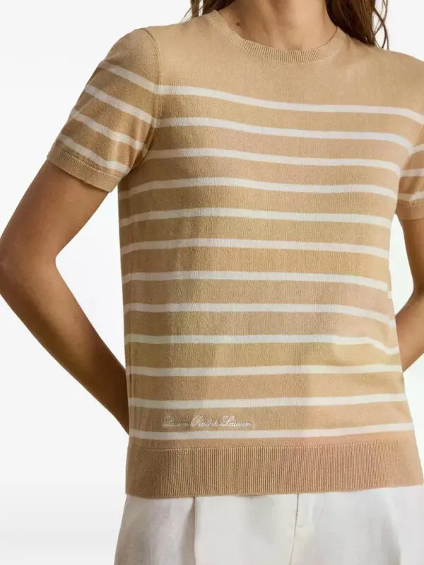 Ralph Lauren Striped Short-sleeve Sweater