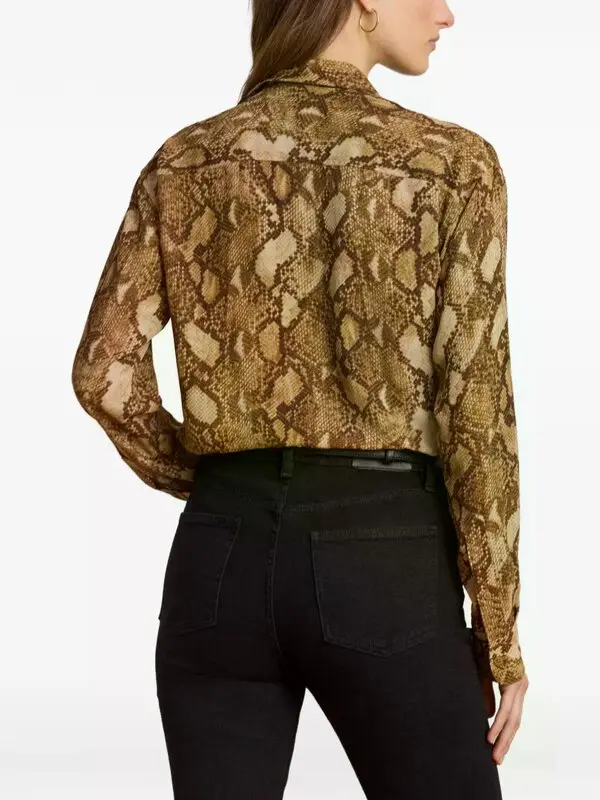 Ralph Lauren Python Print Georgette Shirt
