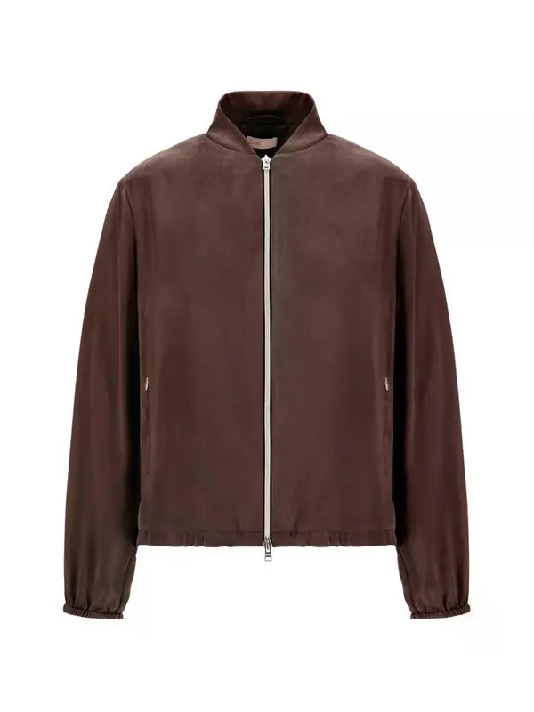 Herno Zip-up Satin Bomber Jacket