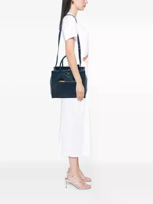 Prada Vitello Daino Convertible Tote Satchel