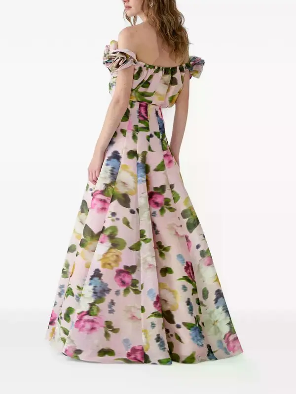 Carolina Herrera Iris Floral-print Pleated Trousers