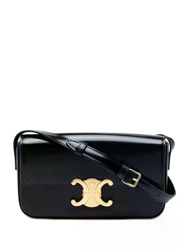Celine Triomphe Claude Shoulder Bag - Black