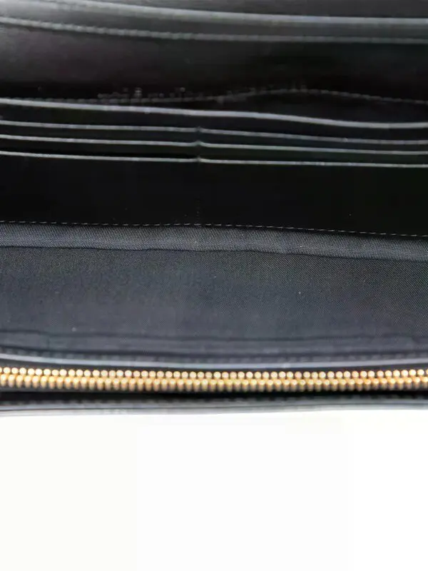 Dior 2012 Patent Cannage Lady Wallet On Chain Handbag - Black
