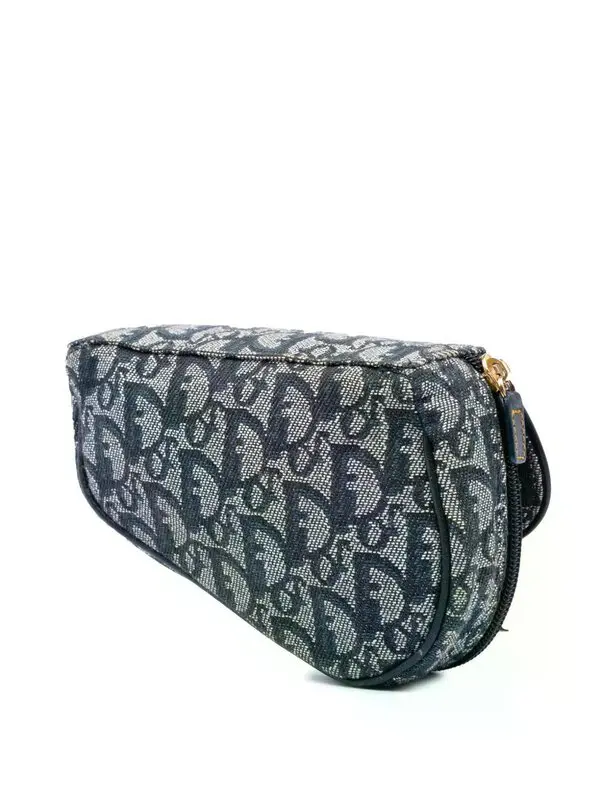 Dior Diorissimo Canvas Saddle Pouch - Blue