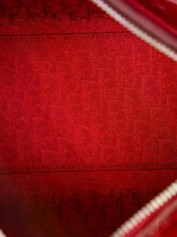 Dior Patent Leather Cannage Lady Satchel - Red
