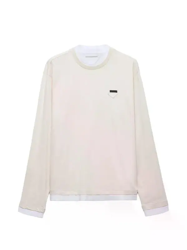 Prada Long-sleeved Cotton T-shirt