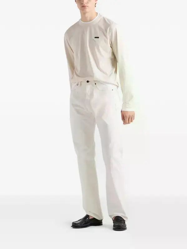 Prada Long-sleeved Cotton T-shirt