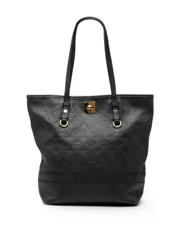 LOUIS VUITTON Monogram Empreinte Citadine Pm Tote Bag - Black