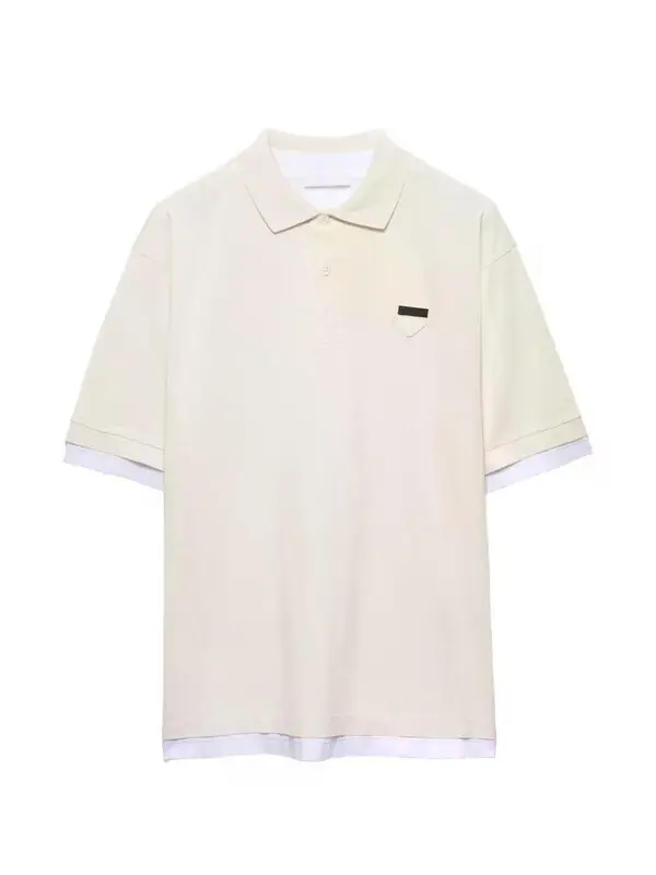 Prada Cotton Polo Shirt - Neutrals