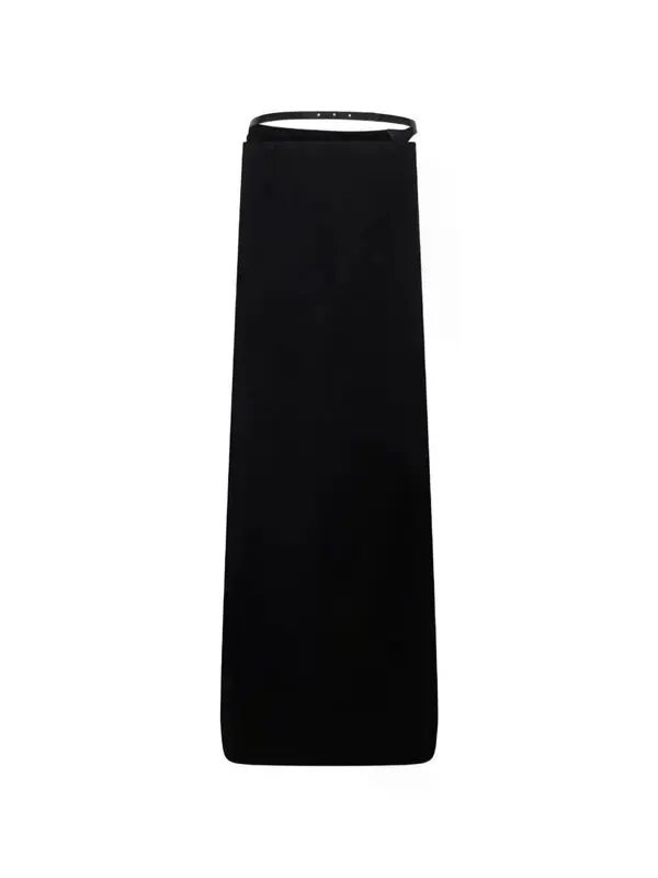 Dsquared2 Long Wrap Skirt With Leather Straps