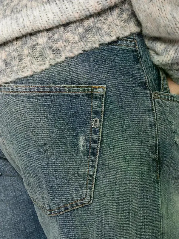 DONDUP Distressed Straight Leg Jeans