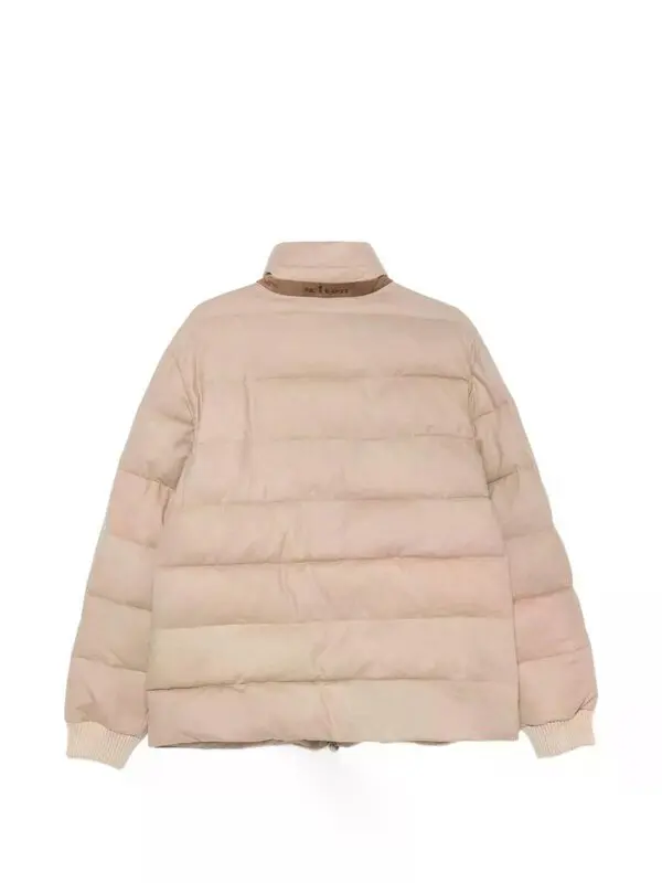 Kiton Quilted High-neck Jacket