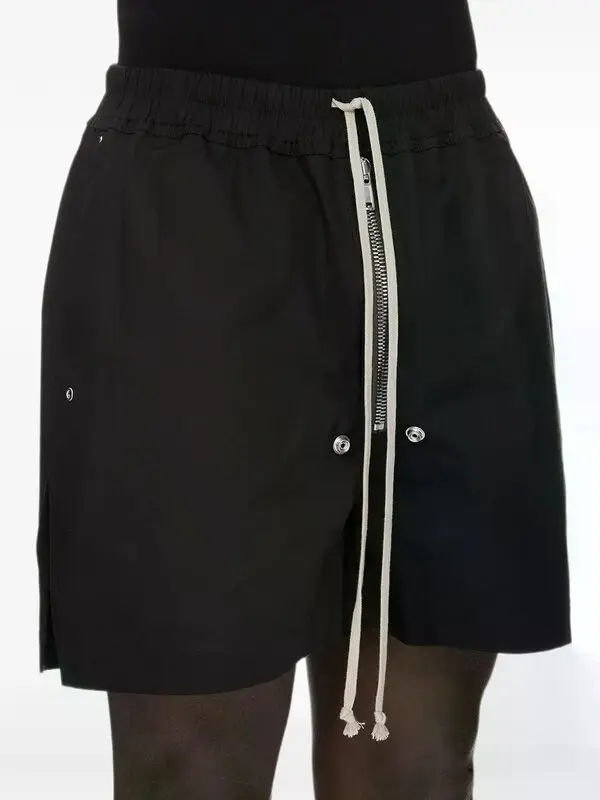 Rick Owens Bela Drawstring Waist Zip-front Shorts