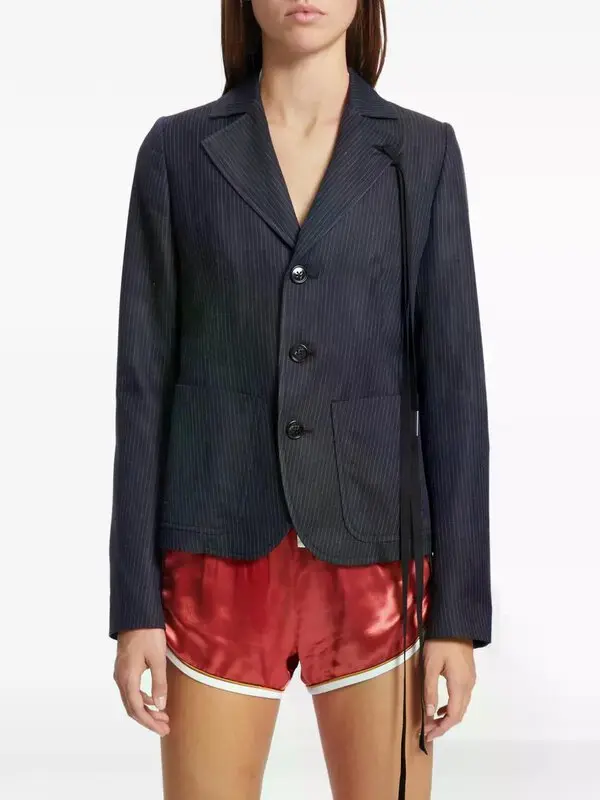 ANN DEMEULEMEESTER Pinstripe Cotton Jacket