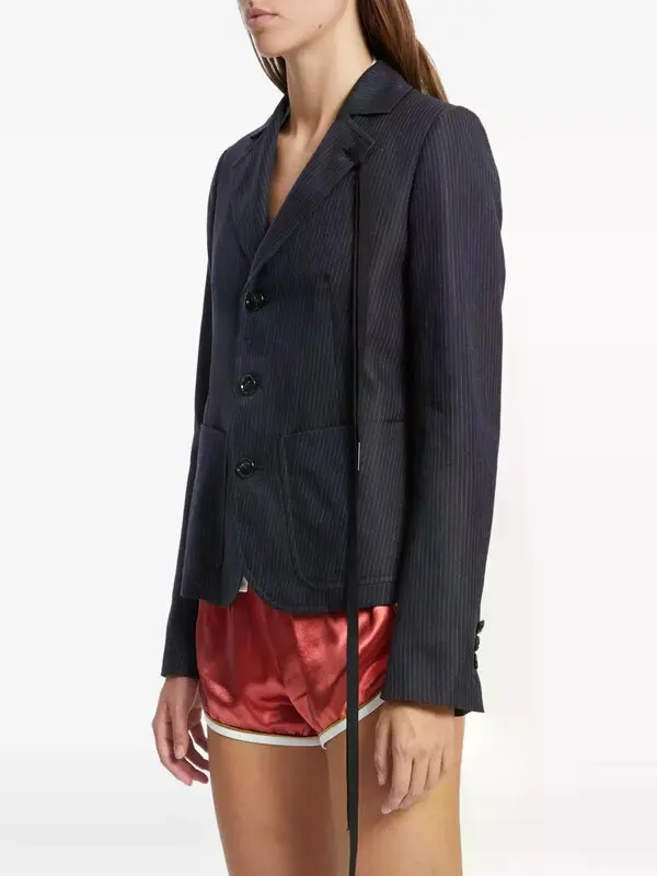 ANN DEMEULEMEESTER Pinstripe Cotton Jacket