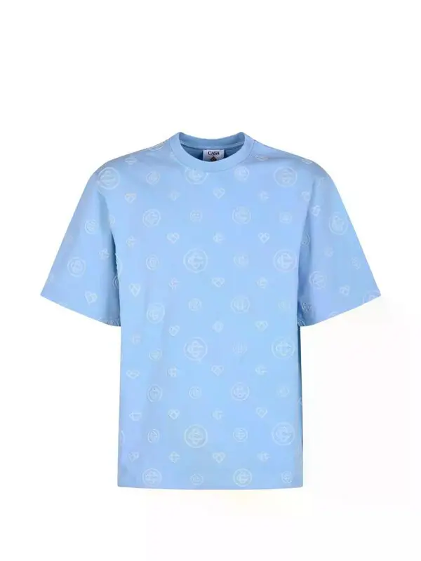 Casablanca Monogram Short-sleeve T-shirt - Blue