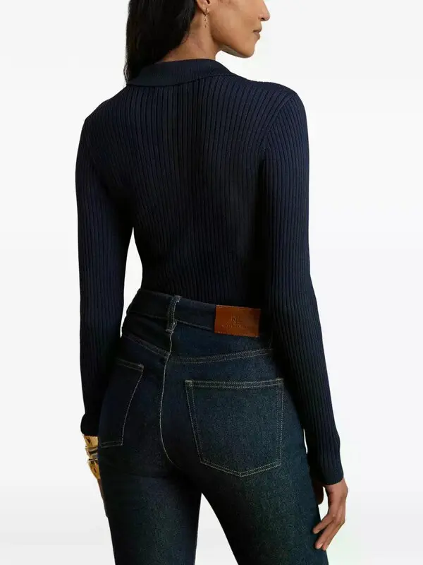Ralph Lauren Rib-knit Polo Sweater With Crest-embossed Buttons