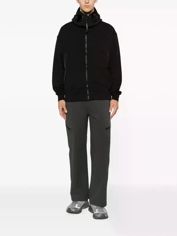 C.P. COMPANY Goggle Detail Zip-up Sweatshirt - Black