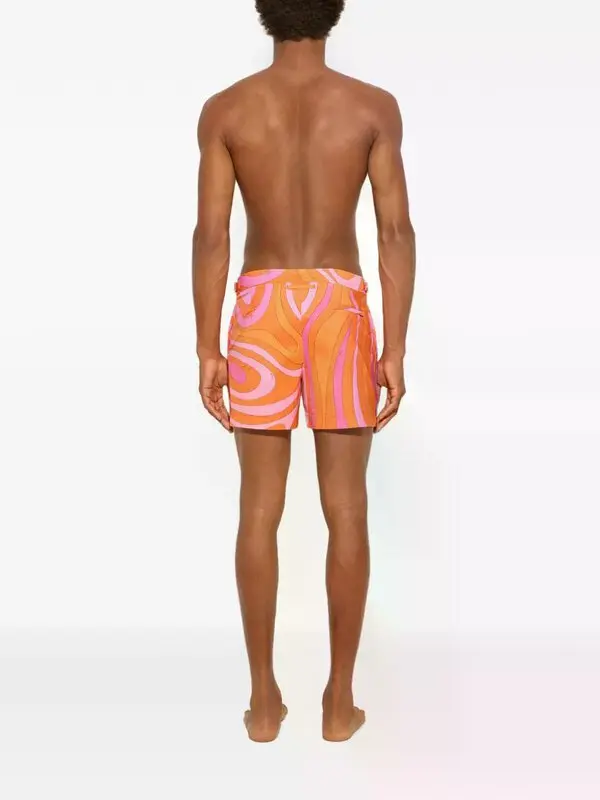 Emilio Pucci Marmo-print Swim Shorts