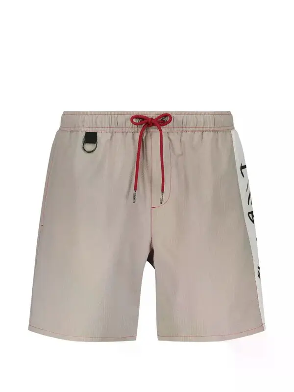 Iceberg Logo Print Swim Shorts - Neutrals