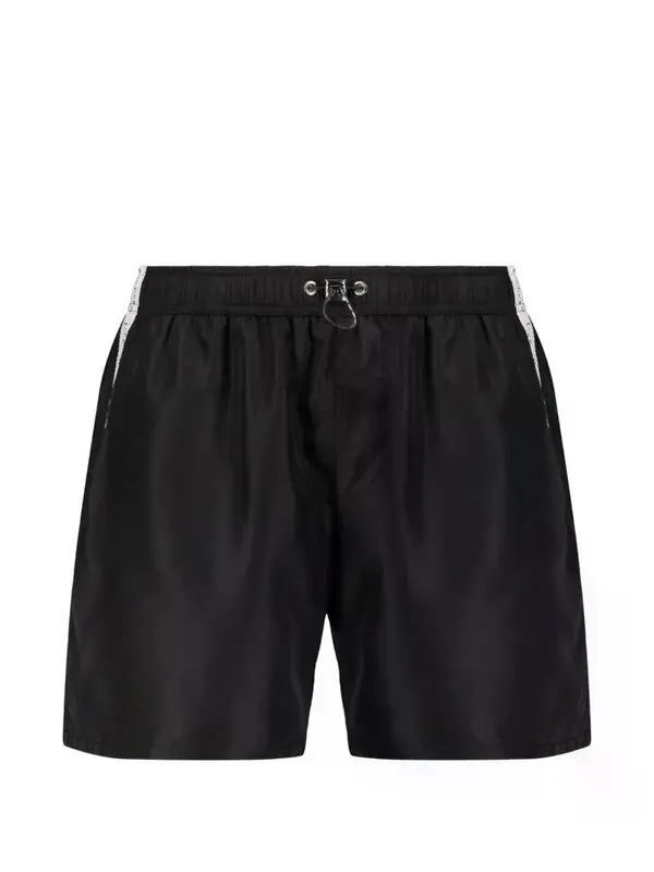 Iceberg Stripe Detail Swim Shorts - Black