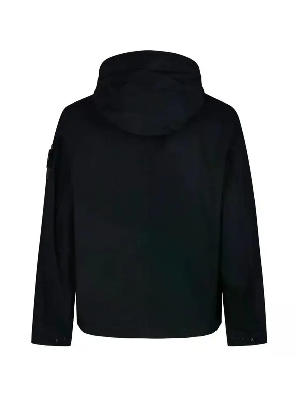 Stone Island Long-sleeve Hooded Jacket With Logo Patch