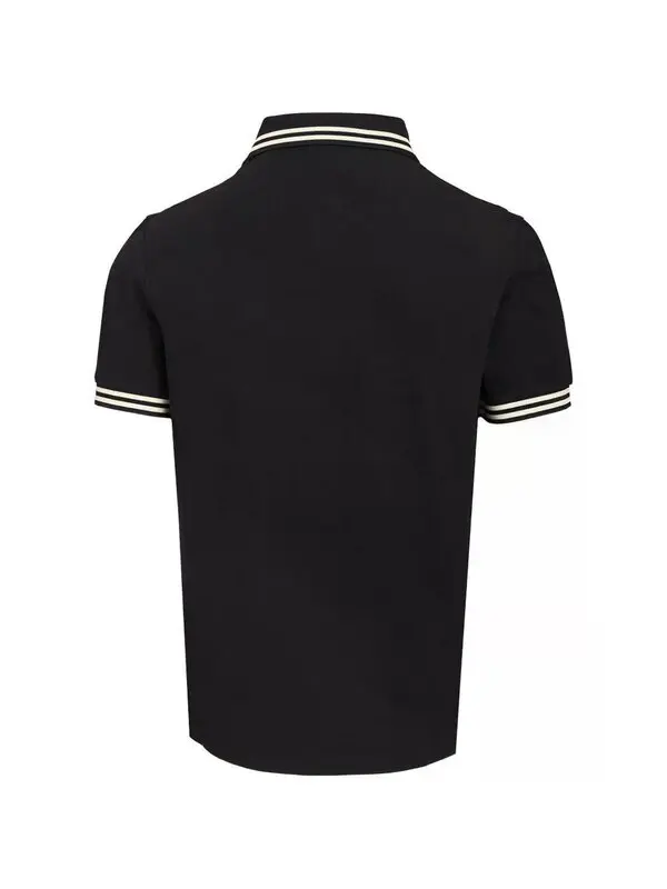 Moncler Logo-patch Polo Shirt - Black