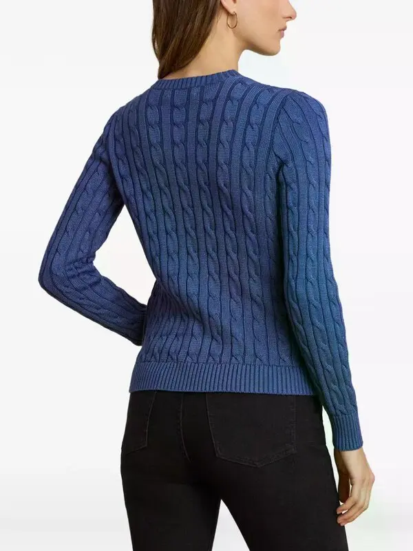 Ralph Lauren Cable-knit Embroidered Cardigan