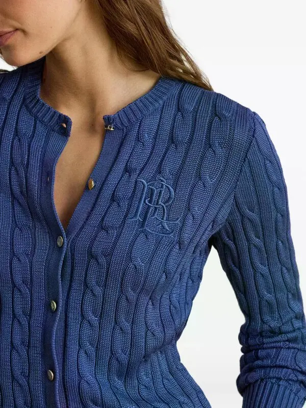 Ralph Lauren Cable-knit Embroidered Cardigan