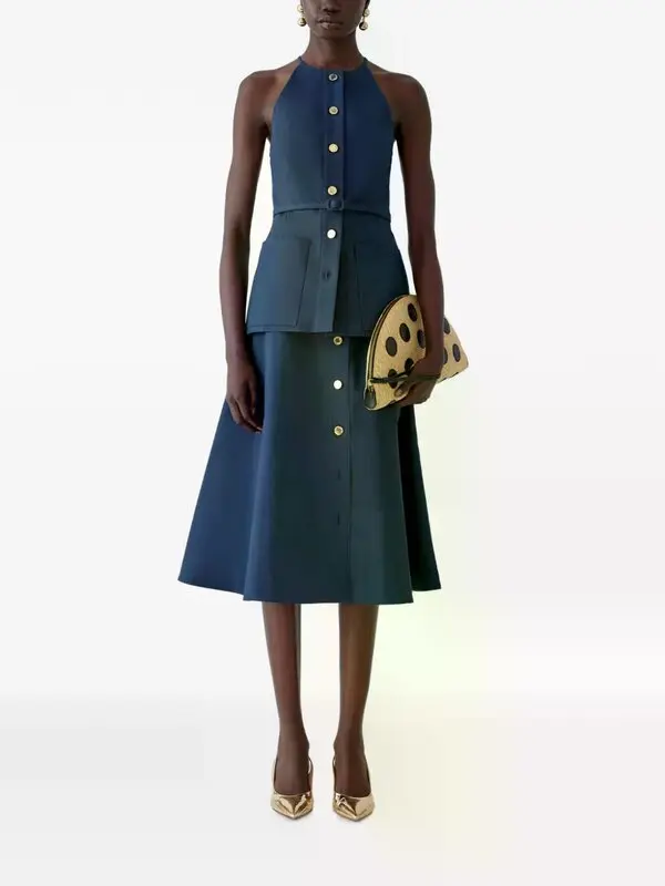 Carolina Herrera Button-front Midi Skirt