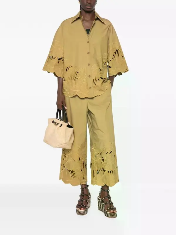 Zimmermann Mahon Cut-out Embroidered Shirt - Neutrals