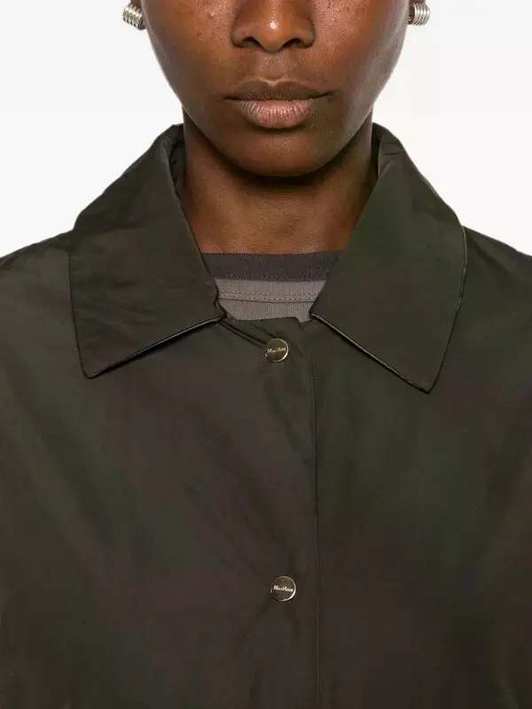 Max Mara Logo-engraved Snap-button Coat