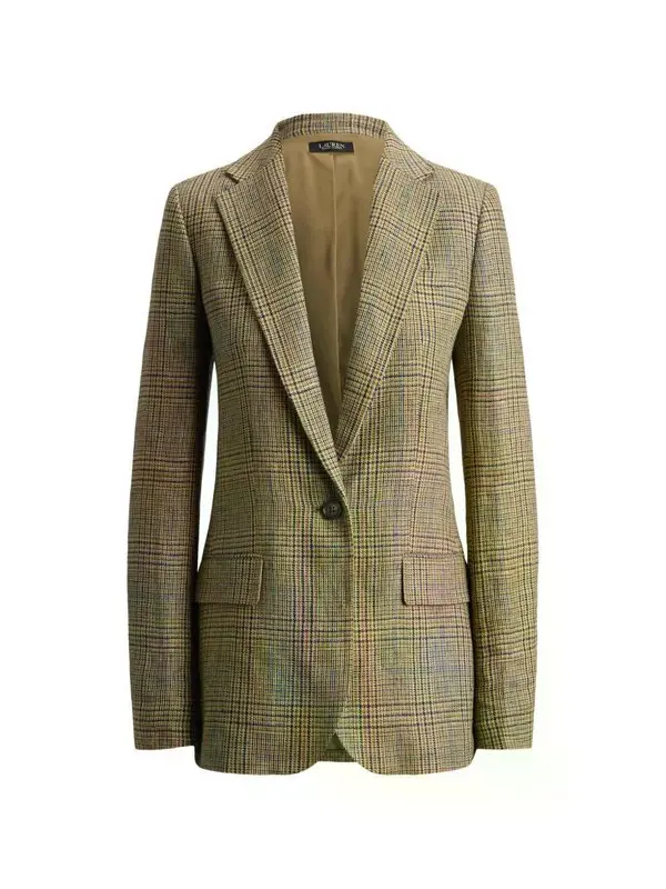 Ralph Lauren Glen Plaid Linen Blazer