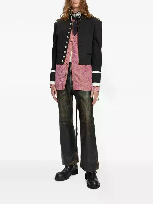 ANN DEMEULEMEESTER Damon Damask-jacquard Shirt - Pink