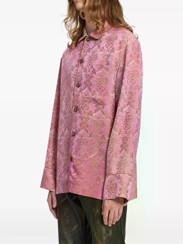 ANN DEMEULEMEESTER Damon Damask-jacquard Shirt