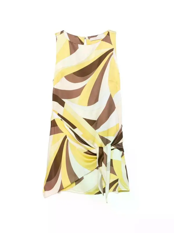 Faithfull The Brand Geometric Print Sleeveless Mini Dress