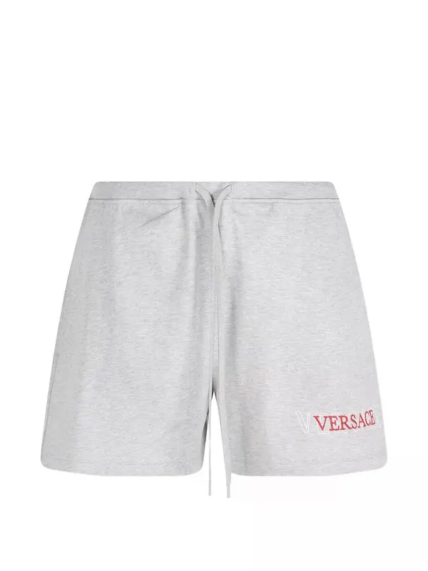 Versace Logo Embroidered Track Shorts