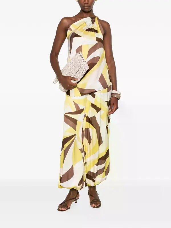 Faithfull The Brand Kortez Geometric Print Balloon Trousers - Yellow