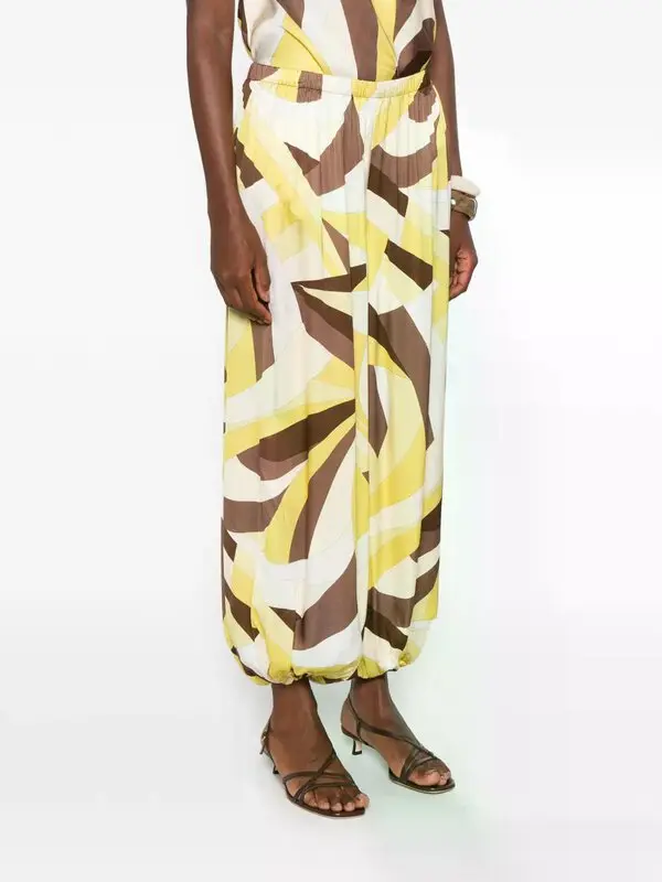 Faithfull The Brand Kortez Geometric Print Balloon Trousers - Yellow