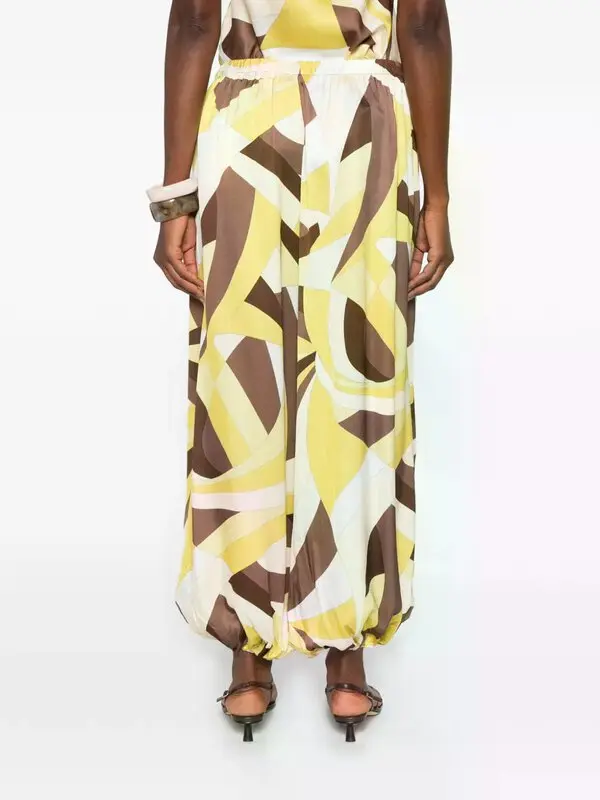 Faithfull The Brand Kortez Geometric Print Balloon Trousers - Yellow