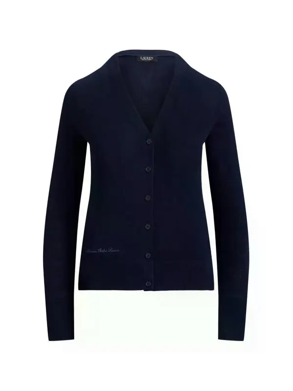 Ralph Lauren Embroidered Logo V-neck Cardigan