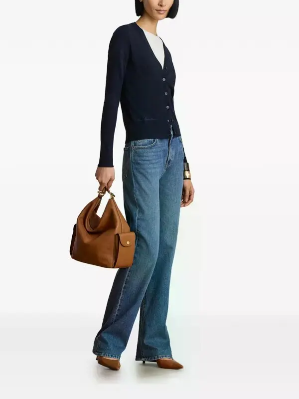 Ralph Lauren Embroidered Logo V-neck Cardigan