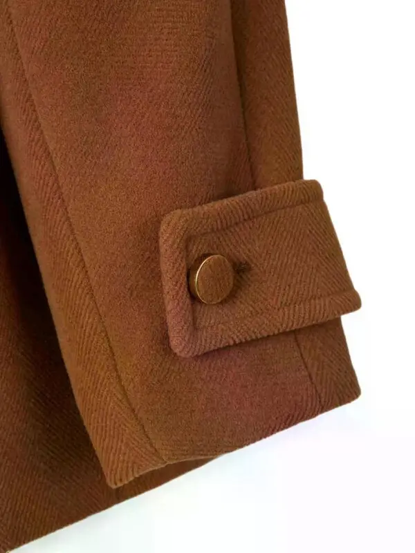 Chloé Herringbone Double-breasted Coat