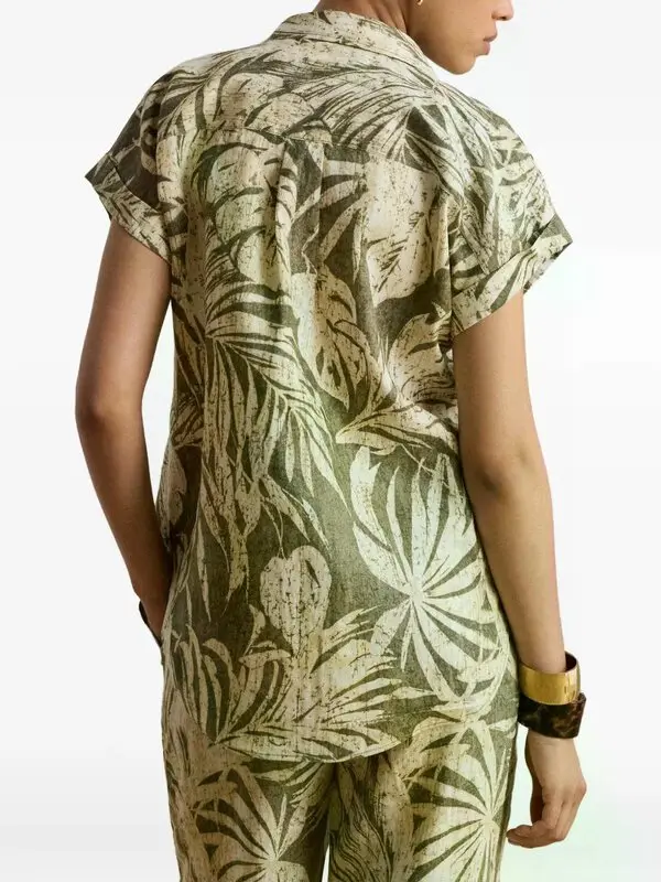 Ralph Lauren Palm Frond Print Linen Shirt