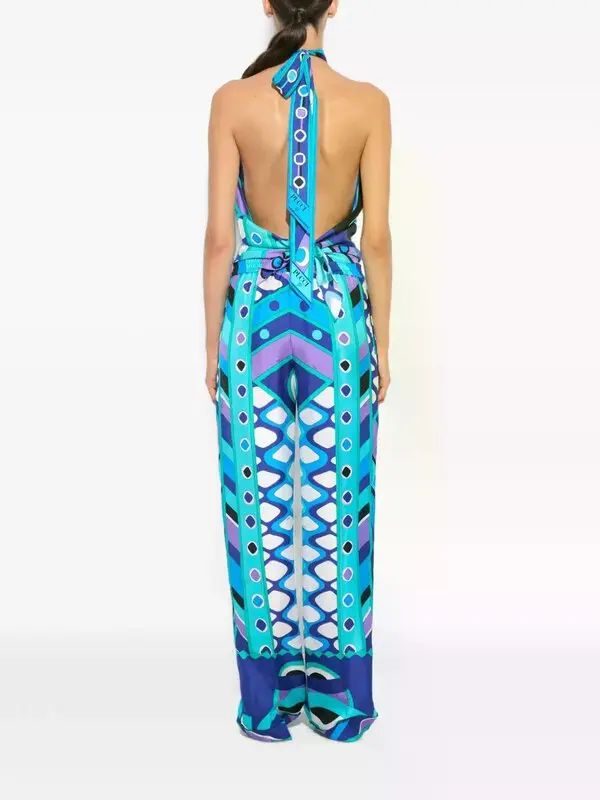 Emilio Pucci Vivara Print Silk Twill Pants