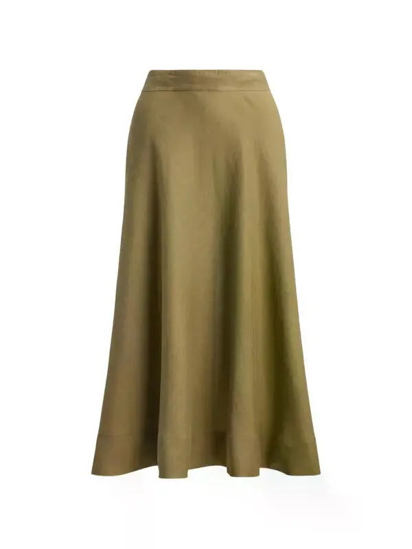 Ralph Lauren Linen A-line Midi Skirt