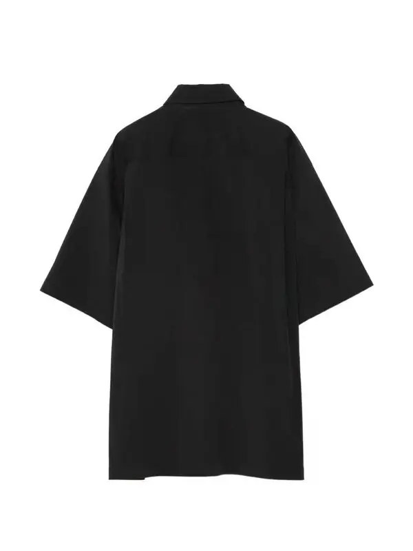 YOSHIOKUBO Ellipse Abstract-patchwork Short-sleeve Shirt